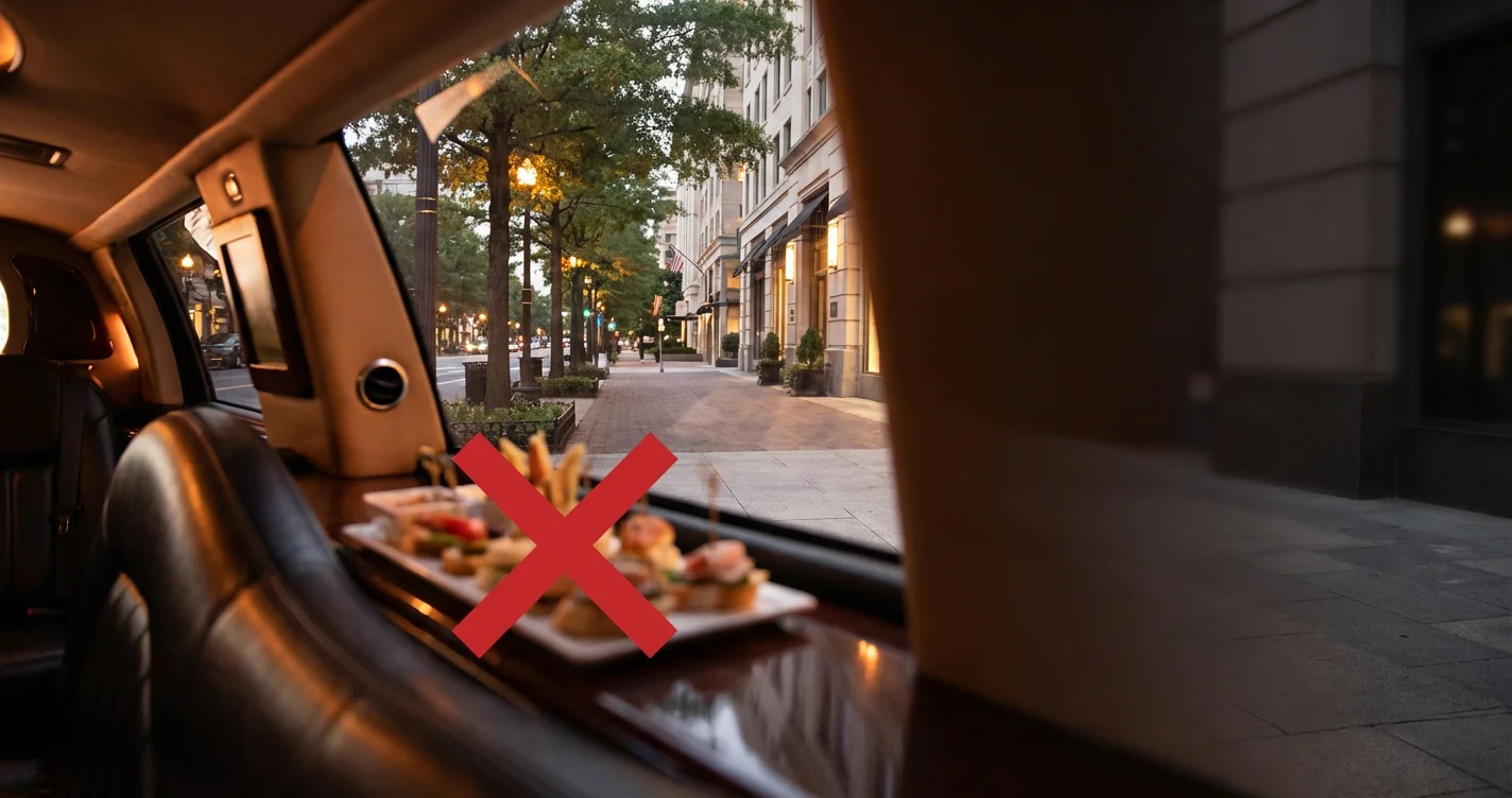 Limousine Food & Drink Rules Washington DC